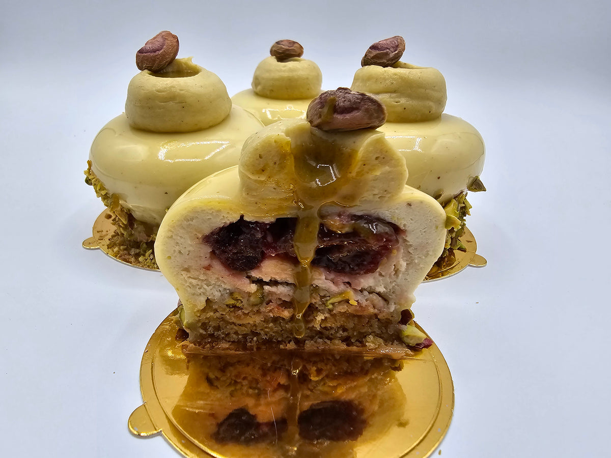 Cherry Pistachio Mini Mousse Cake – RT Bakery & Cafe